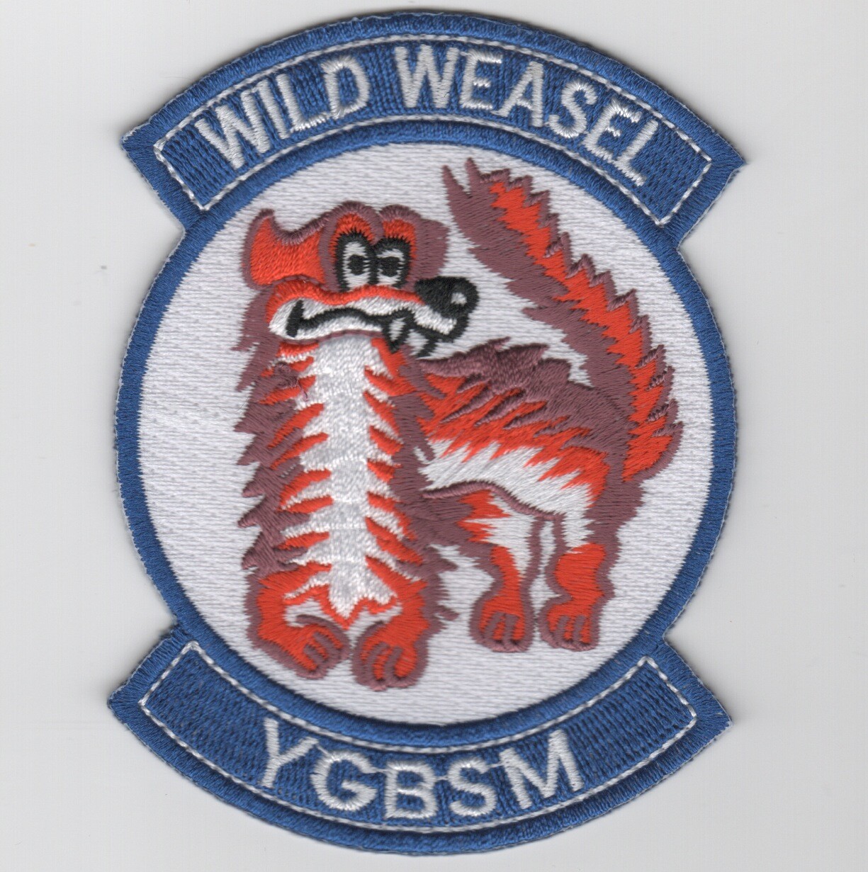 4" USAF AIR FORCE WILD WEASEL YGBSM BLUE HOOK & LOOP EMBROIDERED JACKET ...