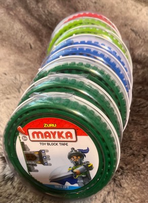 Zuru Mayka Toy Block Tape Lot 9 New 3 Drk Green & 2 ea Red, Light Green ...
