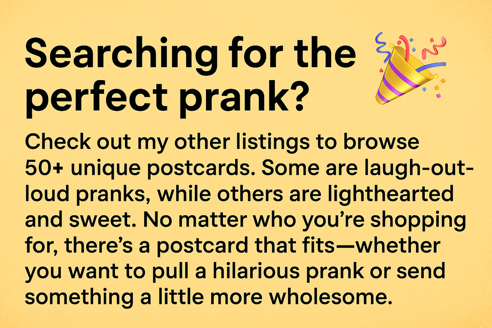 💌 Funny Prank Postcard – “Welcome to the Witness Protection Program” | eBay