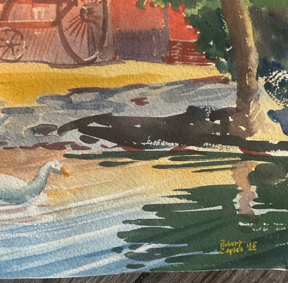 Robert Caples Watercolor Painting Listed Artist 1945 | eBay