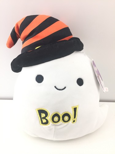NWT Original Squishmallows Grace Ghost 10” Boo Halloween Witch Hat ...