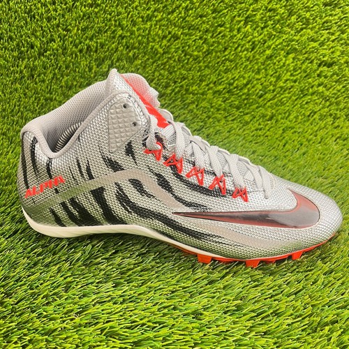 Nike Alpha Pro 2 3/4 Mid Mens Size 11 Silver Running Athletic Football ...