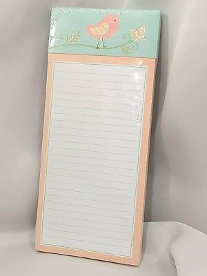 Eccolo World Traveler Magnetic Notepad W/ Bird Design 100 Sheets Lined ...