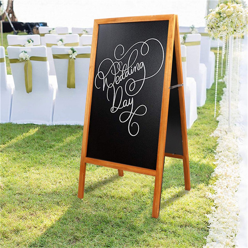 Large Outdoor Double Side Sidewalk Wooden A Frame Chalkboard Magnetic ...