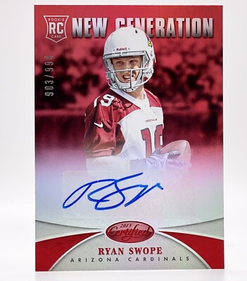 2013 Certified Mirror Red #280 Ryan Swope RC Auto /999 Arizona ...