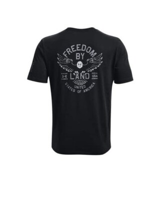 NWT Under Armour Men's Freedom Banner T-Shirt Black/Steel Size Small ...