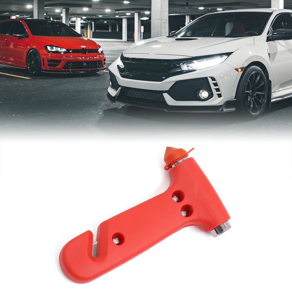 Red Emergency Glass Window Breaking Hammer Breaker Escape Tool for Car ...