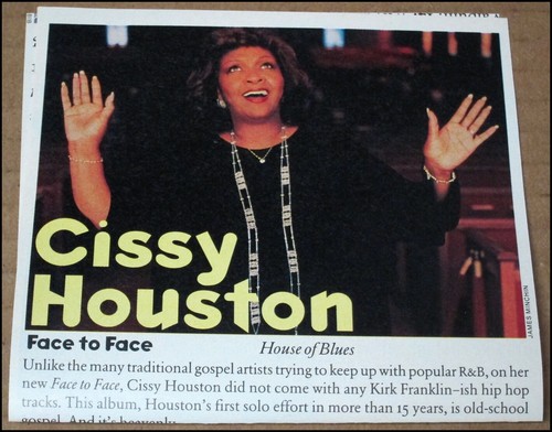 1996 Cissy Houston Face to Face VIBE Article Album Review Magazine ...