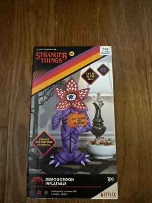 Gemmy Demogorgon Inflatable 19" Stranger Things USB or Battery Brand ...