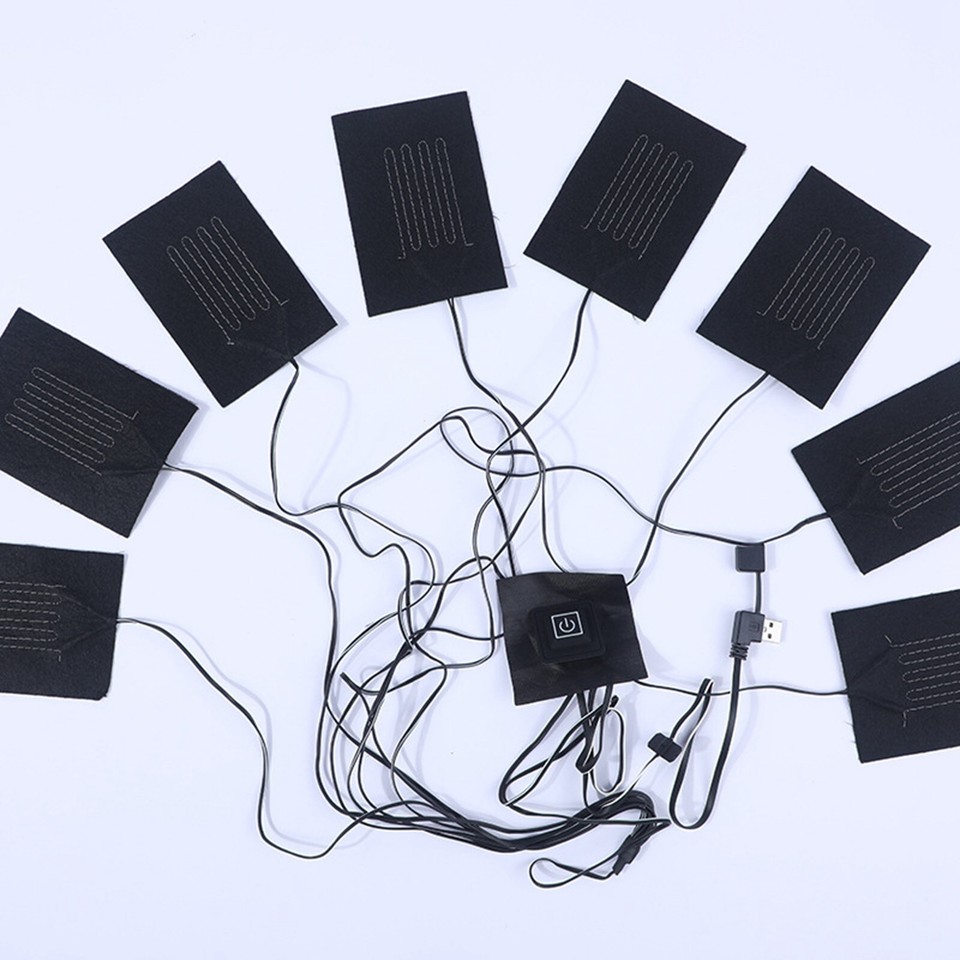 USB Clothes Heater Pad Electric Heating Sheet Warmer Vest Jacket ...