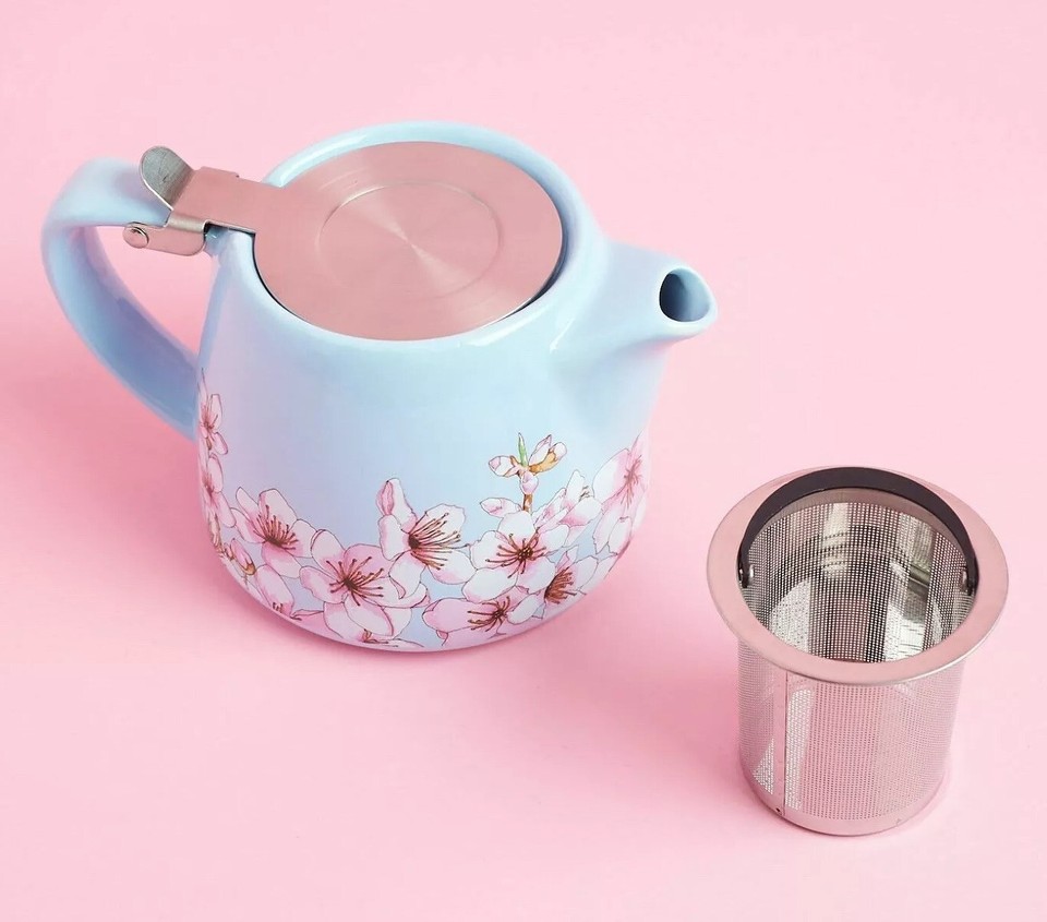 ALFRED Floral Ceramic and Stainless Steel Teapot 20oz. (591ML) | eBay