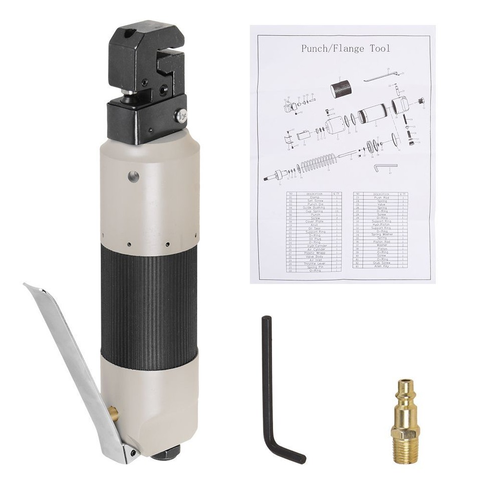 90PSI Pneumatic Air Hole Punch Flange Tool Auto Body Sheet Metal ...