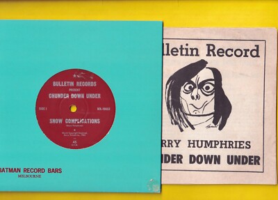 Barry Humphries 45rpm - Chunder Down Under ft Snow Complications / Old ...