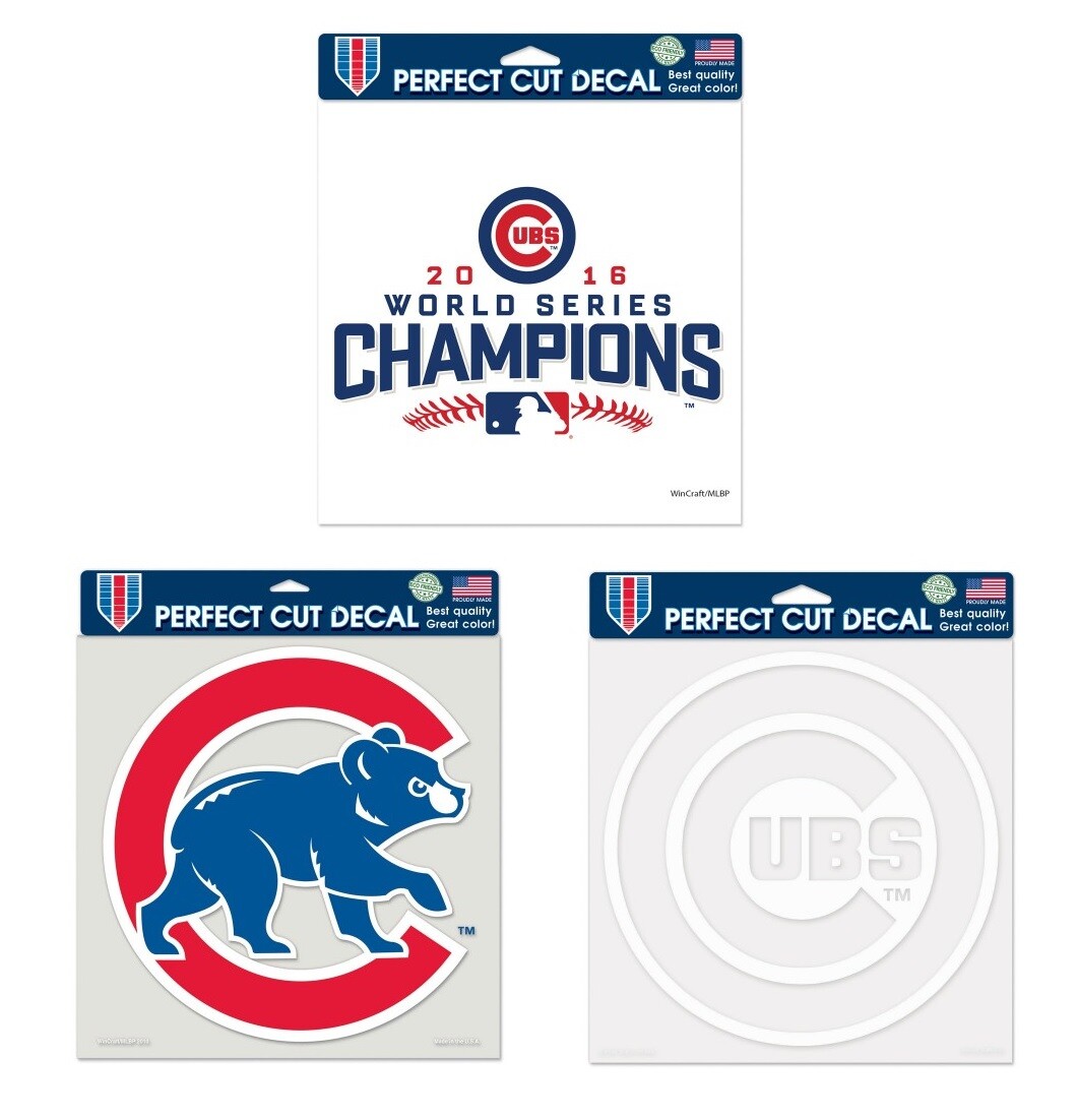 Die Cut Decals Custom Chicago Cubs 8x8 Die Cut Decal - Official Team ...