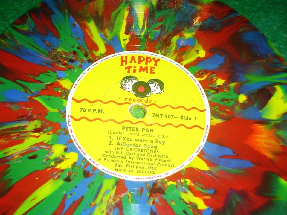 PETER PAN A COMPLETE STORY 78rpm VINYL 7" HAPPY TIME RECORDS 1962 LONG ...