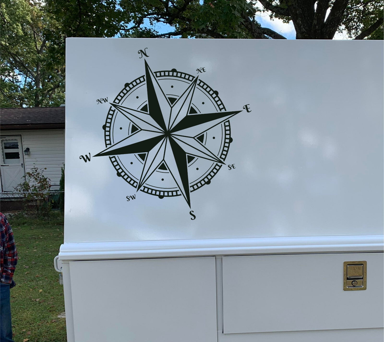 Compass Rose Decal, RV Trailer Decal, Hunting Travel Compass Vinyl ...