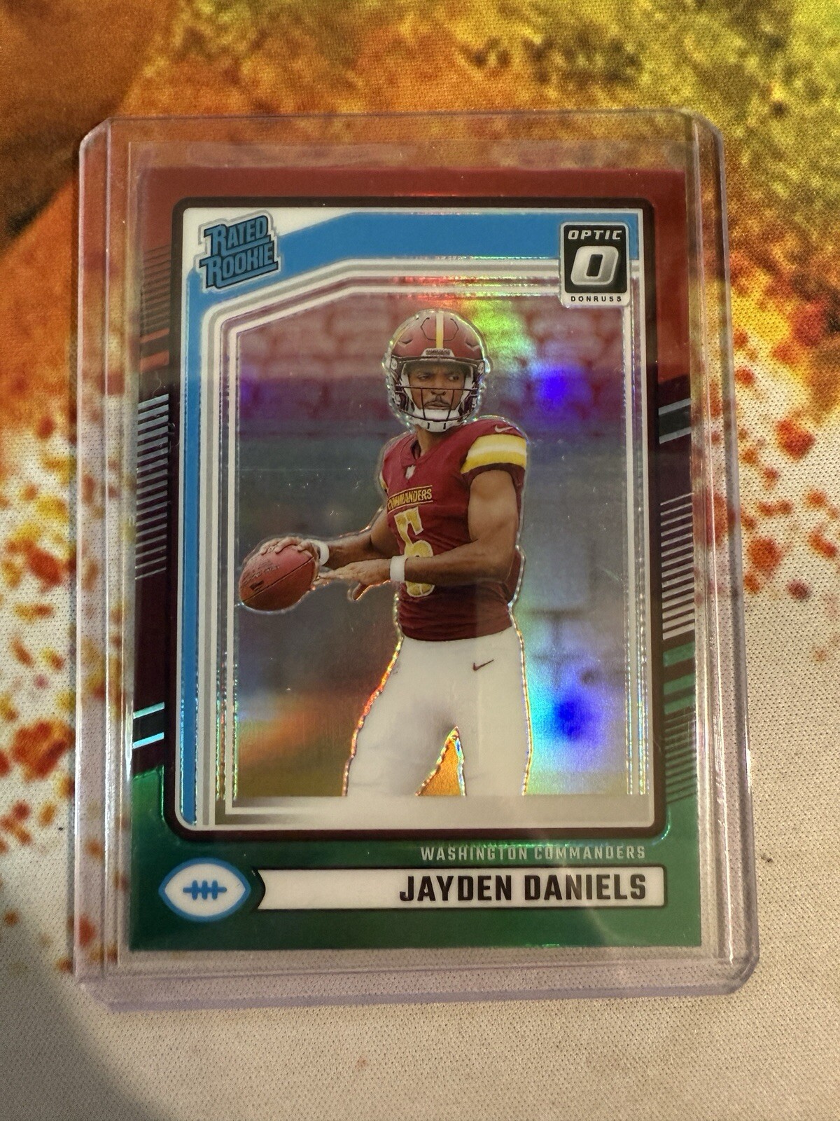 Jayden Daniels 2024 Donruss Optic Preview RED & GREEN PRIZM RATED ...