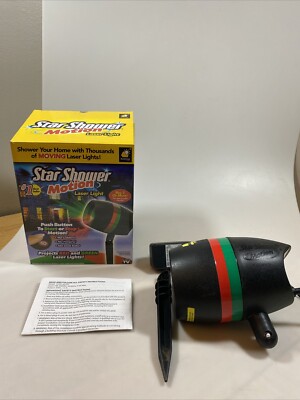 BulbHead Star Shower Motion Laser Lights Projector Christmas Red And ...