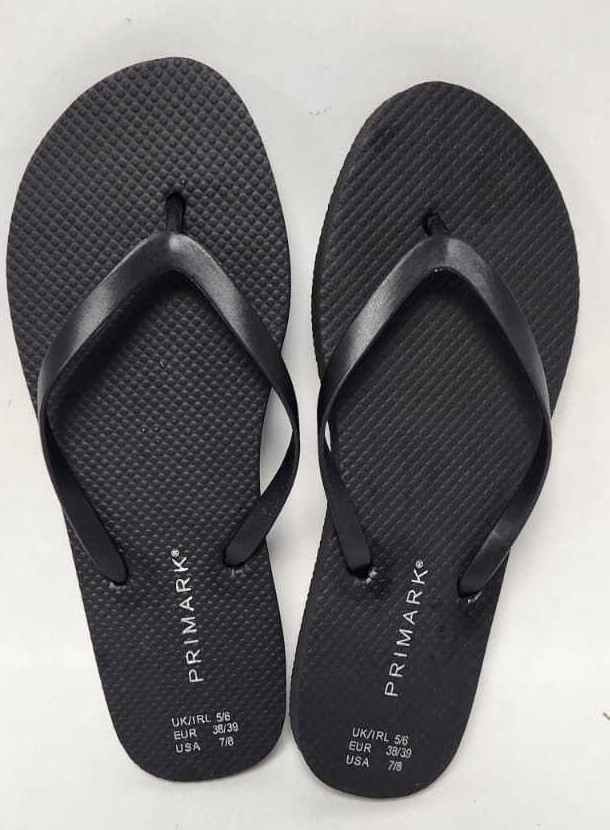 Stylish Primark Summer Slippers Women's Plain Black & White Flip Flop ...