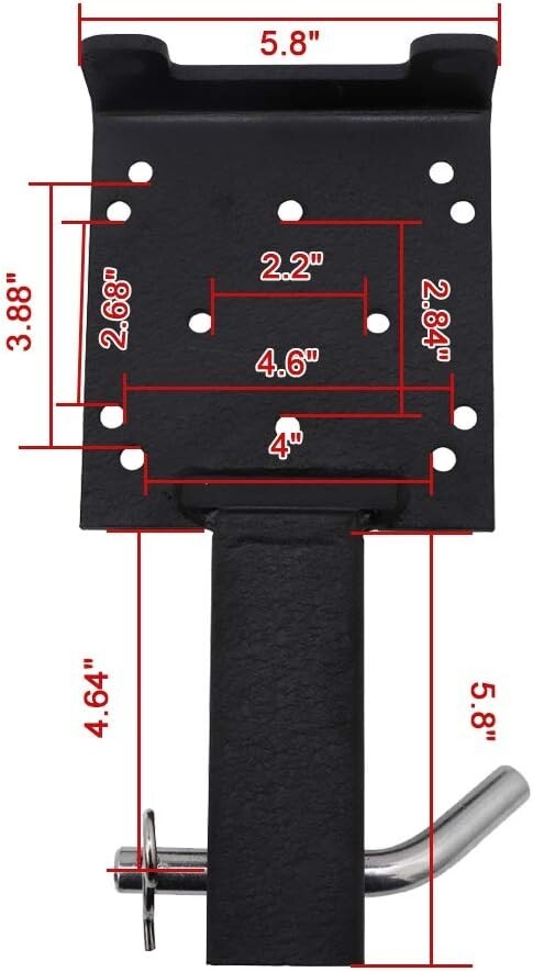 2" Receiver Universal Trailer Hitch Winch Mount Plate for ATV UTV | eBay