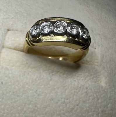 Vintage Estate Diamond Ring 750 -18k Gold | eBay