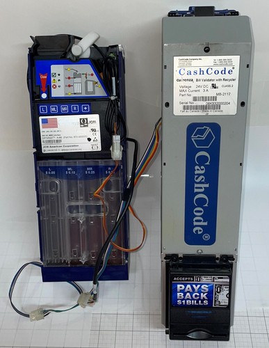 Crane Cashcode Currenza Bill Validator with Recycler and JCM Coin Changer. | eBay