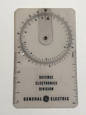 General Electric Defense Electronics Division Circular Pocket Slide ...