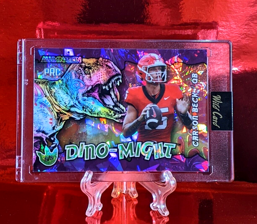 Carson Beck *2024 Wildcard DINO-MIGHT *SSP* /2 Cracked Ice PRC #AD-CB ...