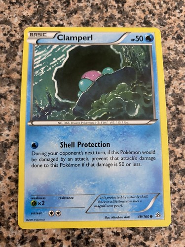 Clamperl 49/160 Common | XY: Primal Clash| Pokemon Card Look At Pics ...