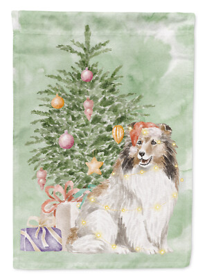 Sheltie Christmas Presents and Tree Flag Garden Size CK8247GF | eBay