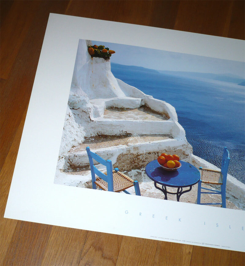 -- Poster Affiche GREEK ISLES SANTORIN Georges Meis -- 70 cm x 50 cm ...