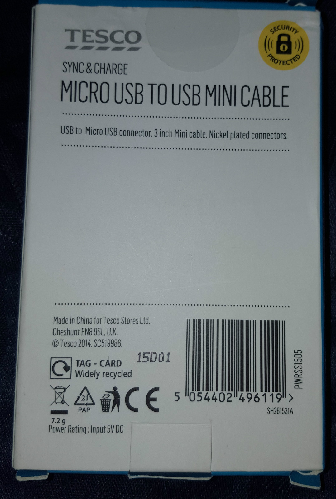 Tesco Micro USB to USB Mini Cable | eBay UK