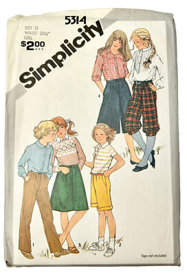 VINTAGE 1981 Simplicity # 5314 Sewing Pattern Little Girls size 12 CUT ...