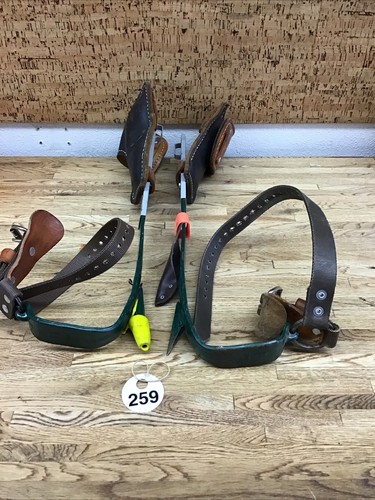 Set Of Bashlin BD12 Climbing Spikes With Leather Pads EUC HH-7 # 256 | eBay