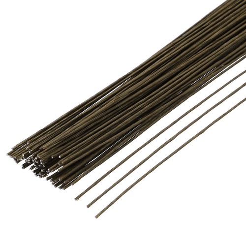 100pcs Brown Floral Wire Stems Bendable 0.55mm 24 Gauge Florist Wire ...