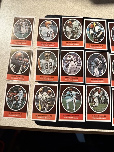 1972 SUNOCO NFL STAMPS CLEVELAND BROWNS TEAM SET (24) KELLY HICKERSON ...