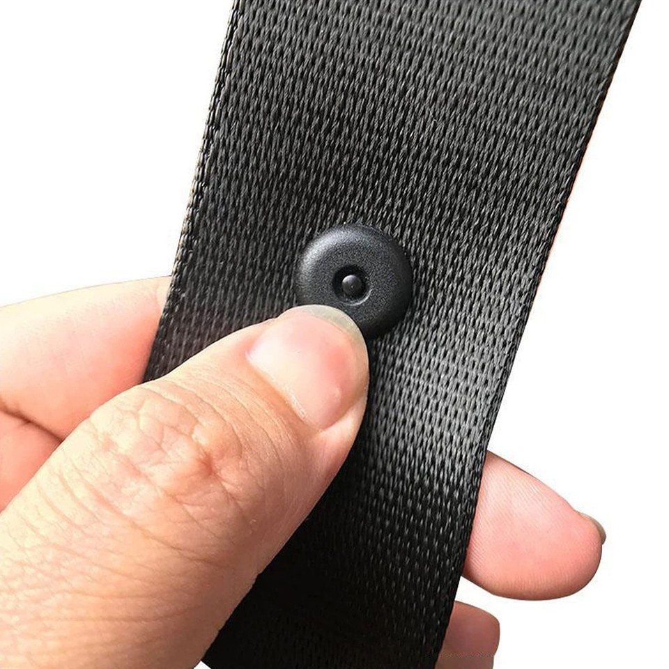 Premium Seat Belt Button Buckle Stopper Kit Black Keep Your Belt Secure ...