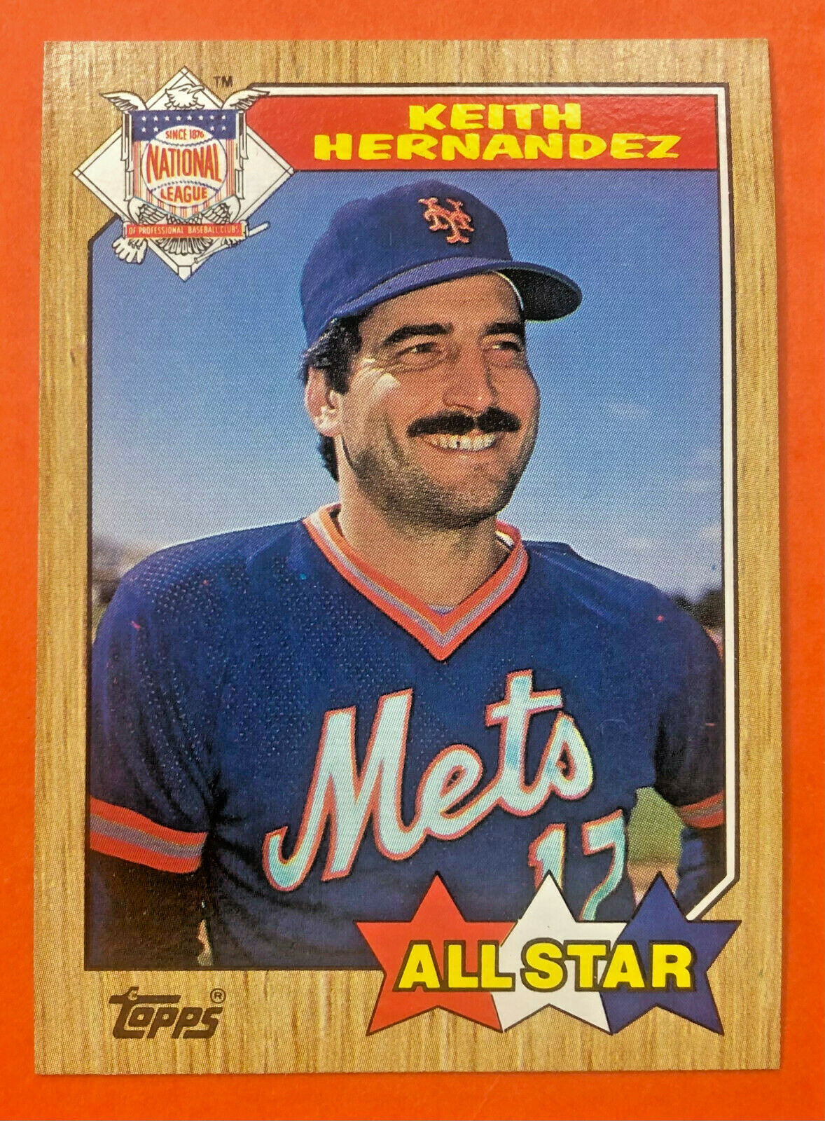1987 Topps All-Star Keith Hernandez #595 Baseball Card New York Mets | eBay