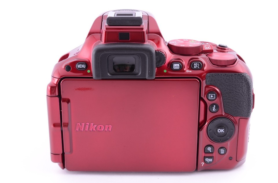 [N-MINT, SC: 8k] Nikon D5500 DSLR Camera Red Body Lens Kit w/AF-S 18 ...