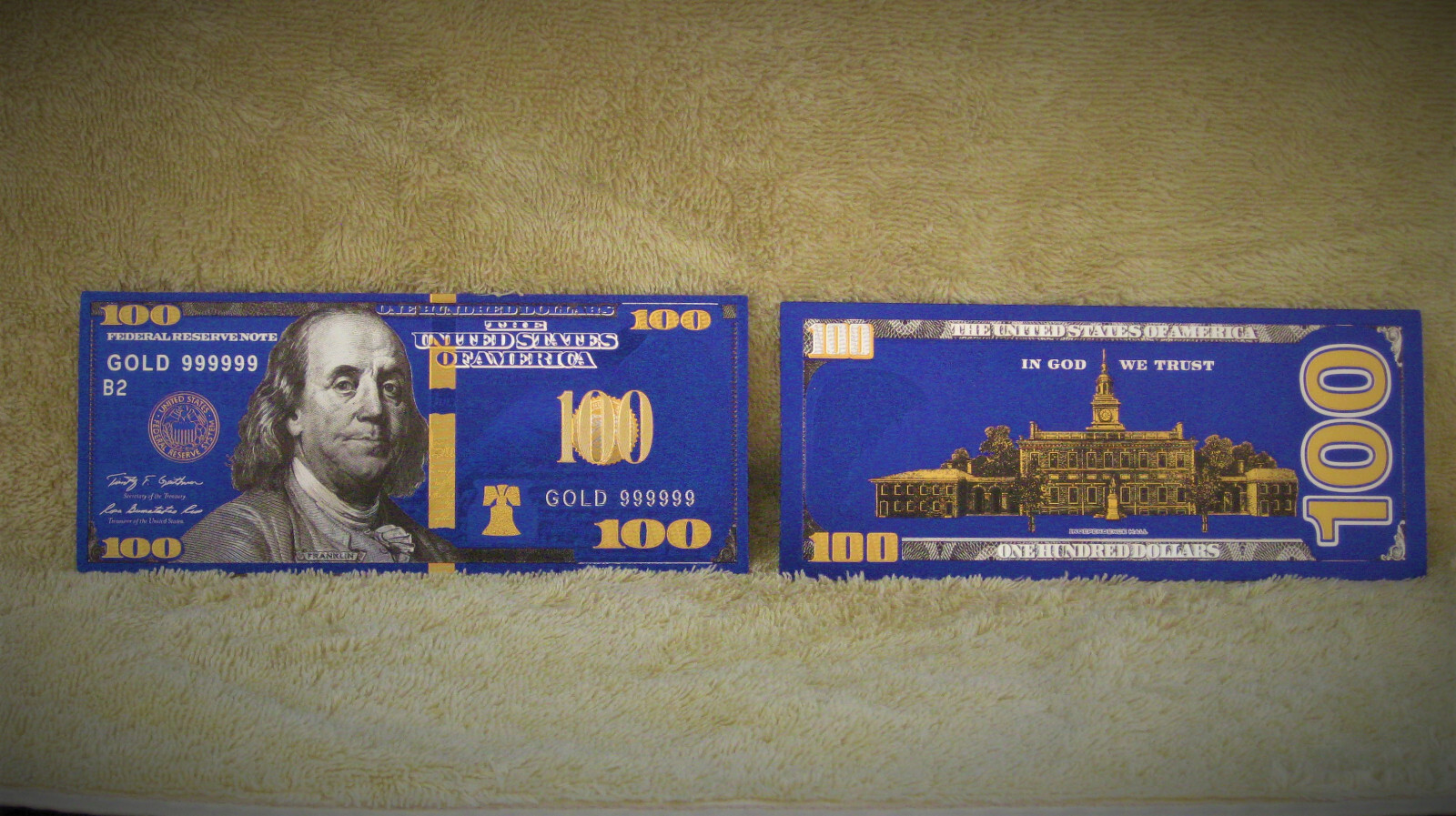 Blue Banknotes non-Paper Notes Federal Coins Dollar Money Reserve Bills ...