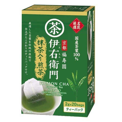 Uji Dew Iyemon Masterpiece Carefully Roasted Tea with Matcha Tea Bags ...
