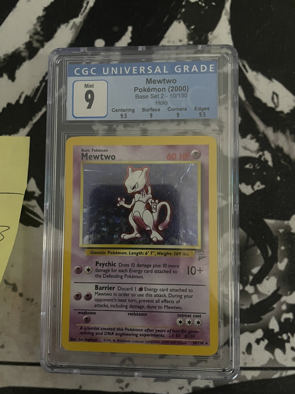 Pokemon Base Set 2 Mewtwo CGC 9 QUAD++ Holo (1010) 10/130 | eBay