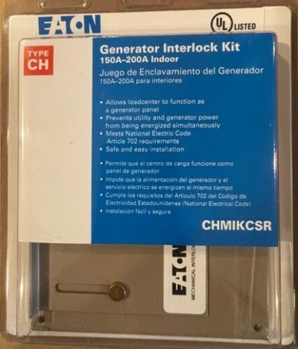 CHMIKCSR Generator interlock kit 200 Amp CH series Eaton Cutler Hammer ...