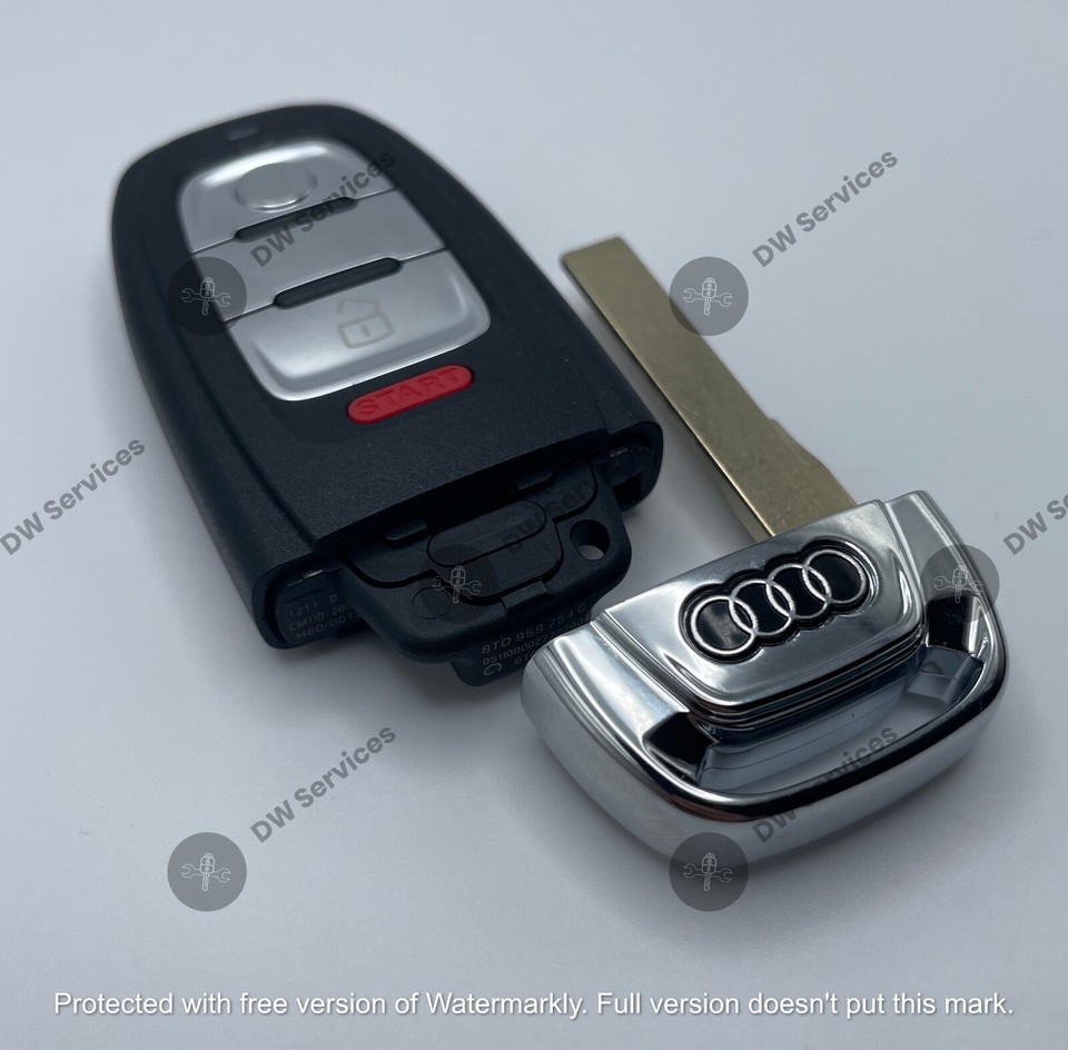 NEW! Audi 4-button remote SLOT key fob WITHOUT Comfort ACCESS ...