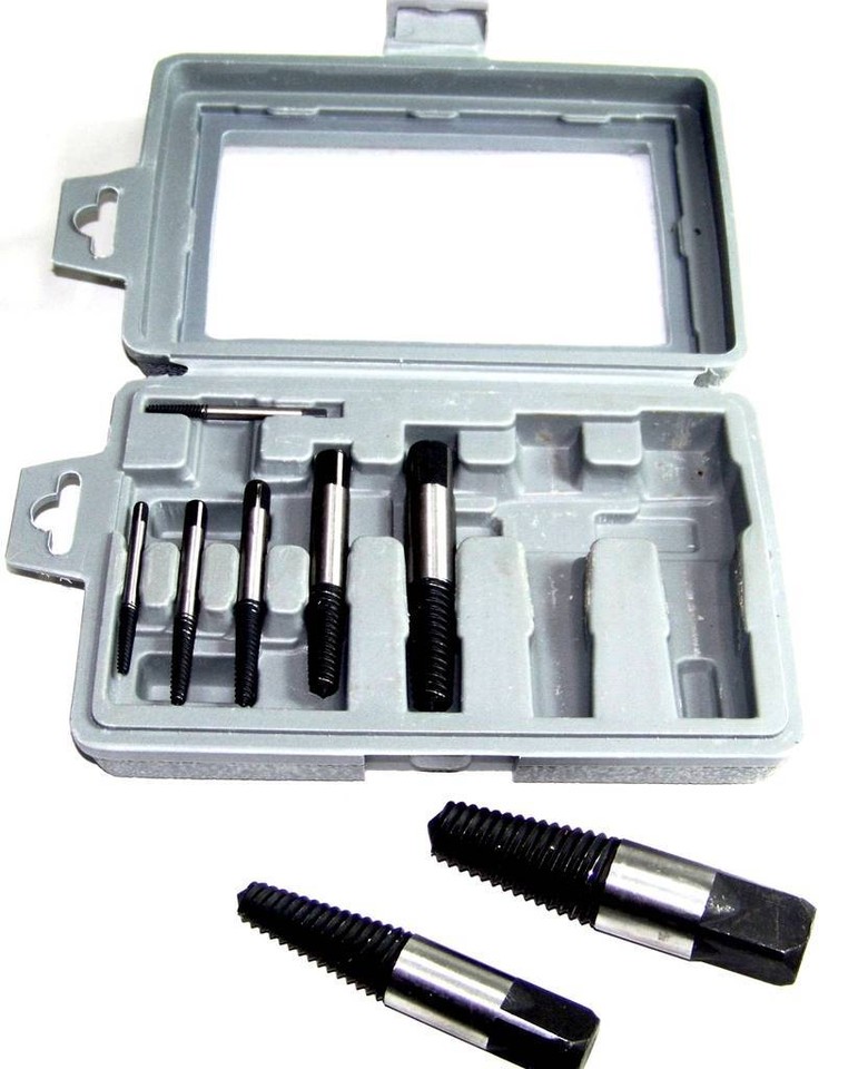 8pc Screw Extractor Easy Out Broken Screw Jumbo Ez-Out Stud Damaged ...