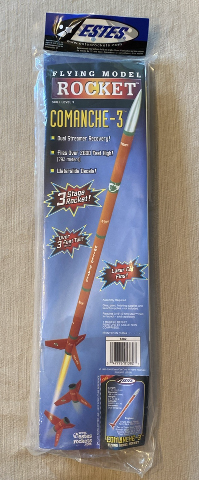 Estes Comanche 3 #1382 3 stage model rocket NEW/SEALED | eBay