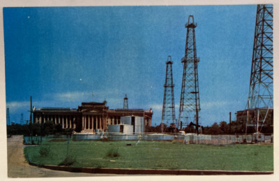 Oil Wells on State Capitol Grounds, Oklahoma City OK Vintage Chrome ...
