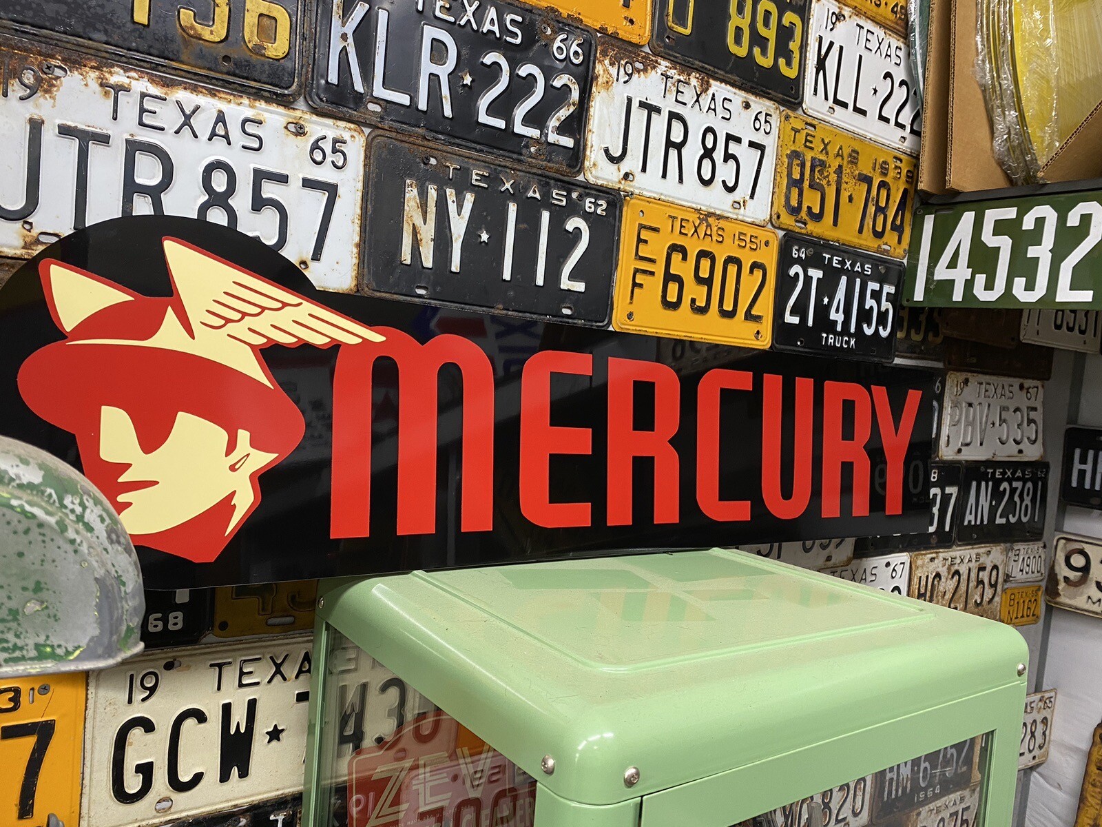 Antique Vintage Old Style Mercury Automotive Sign | eBay