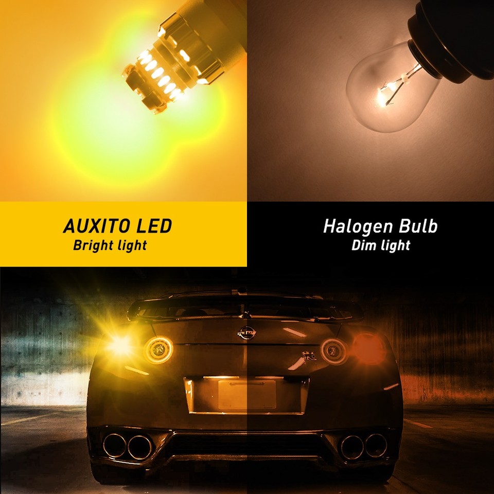 AUXITO 1157 7528 Amber Yellow 23SMD LED Front Turn Signal DRL Parking ...
