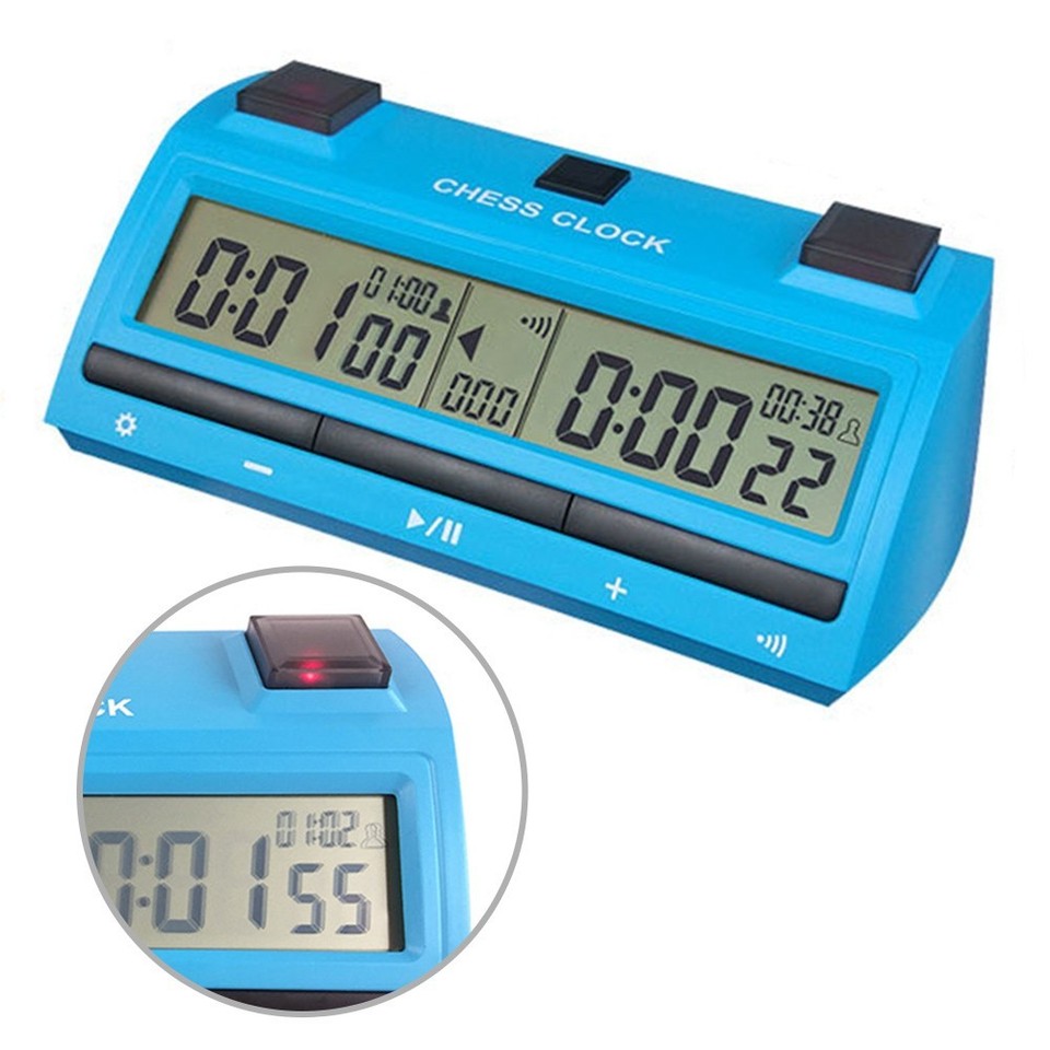 Professional Chess Timer Digital Clock With LED Button For Go And Board ...